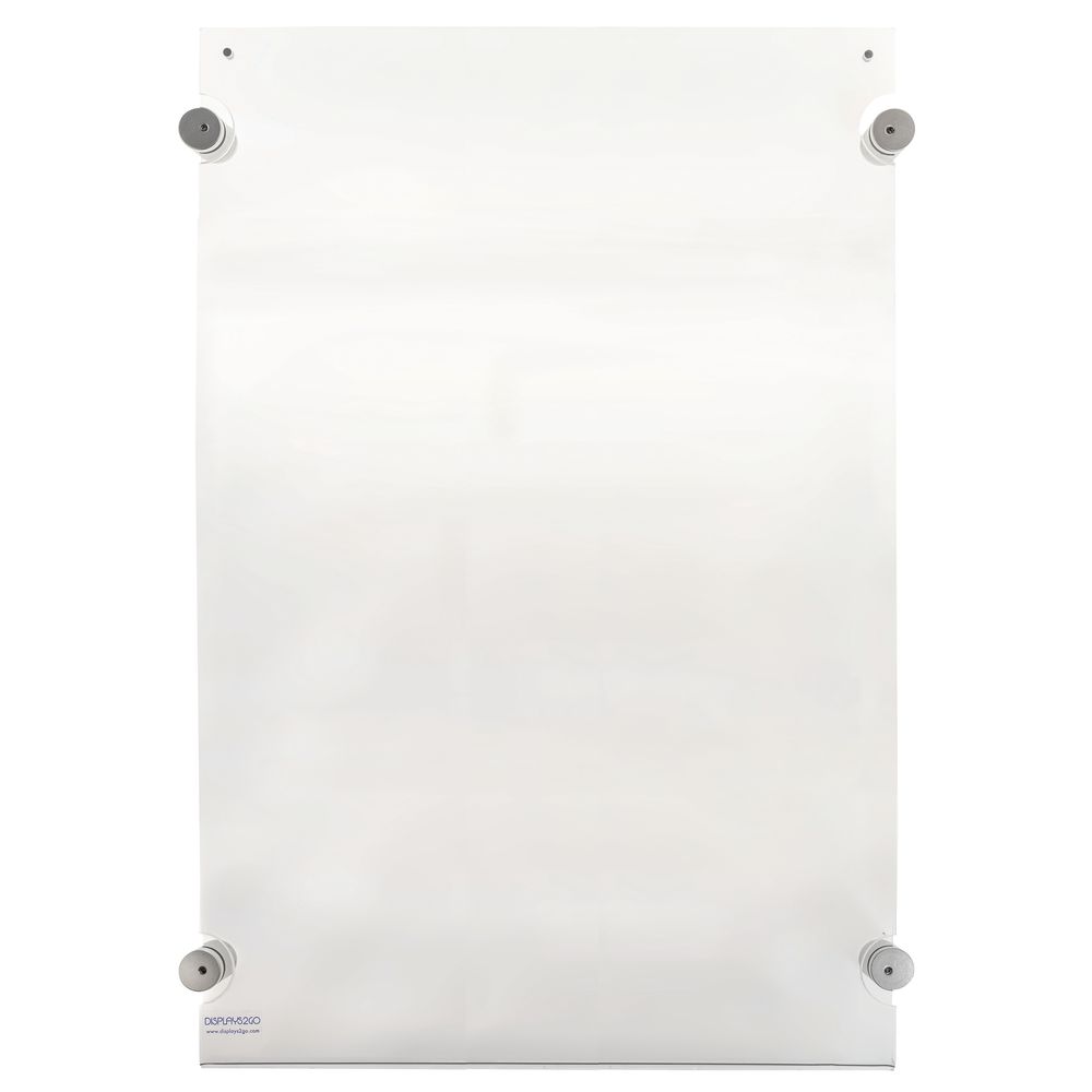 ACRYLIC PANEL W/SLV ALUM STANDOFFS 11X17