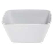 HUBERT® Soft Square White Bowl - 7"L x 6 1/2"W x 3 1/10"H