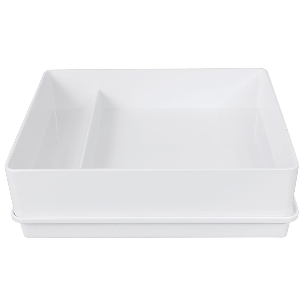 Elite White Melamine Cabana Box -12 1/4" x 10 1/2" x 2 1/2"