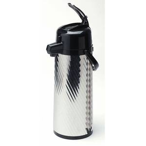 Expressly Hubert® White Plastic Custom Black Engraved Magnetic Airpot ...