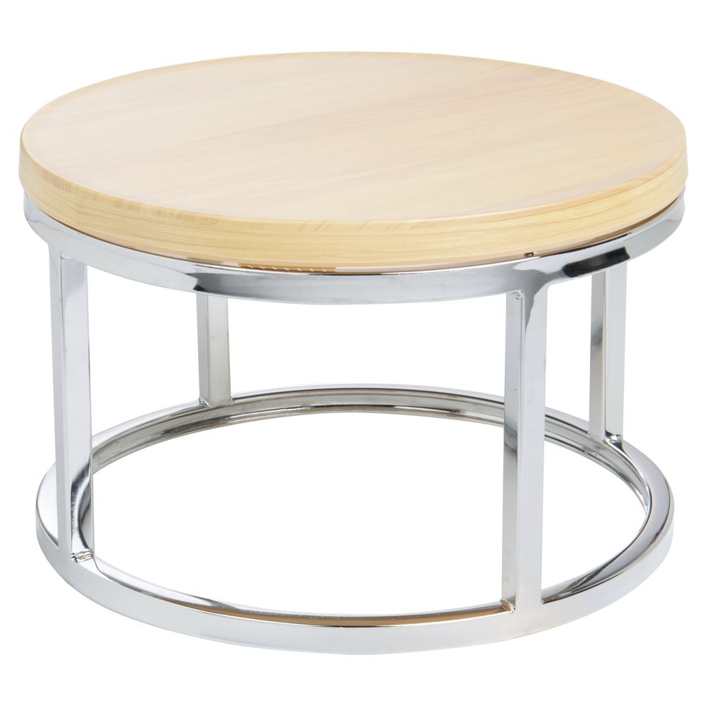 Expressly HUBERT® Cerve Collection Chrome Tall Round Riser with Butcher ...