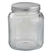 Anchor Hocking Cracker Glass Jar, 2 Qt - 5 1/2"L x 5 1/2"W x 6 3/4"H