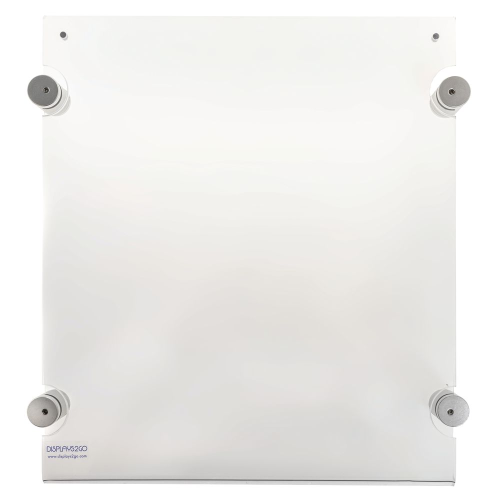 ACRYLIC PANEL W/SLV ALUM STANDOFF 8.5X11