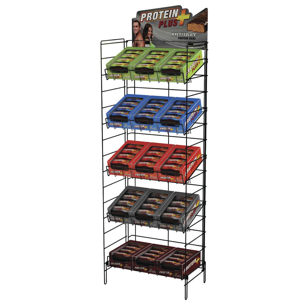 5-Tier Folding Floor Display Rack with Adjustable Shelves