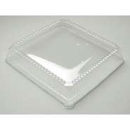 EMI Yoshi Square Party Platter Polystyrene Dome Lid - 16"Sq x 3"H