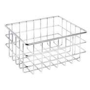 BASKET, RECT.WIRE, CHROME PLATED