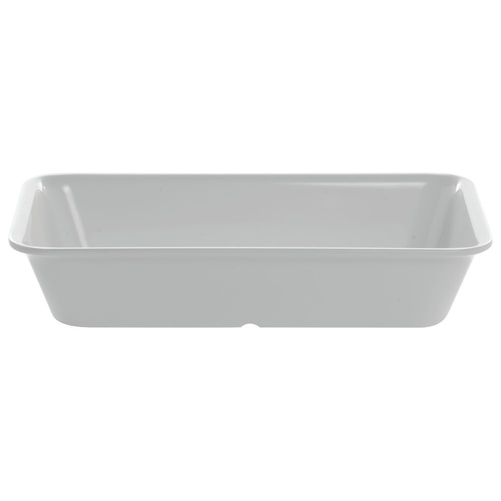 Carlisle Balsam 1/2 Size Long White Melamine Pan - 20 7/8"L x 6 3/8"W x 1"D