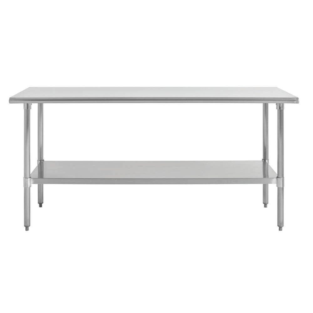 Kratos 16 Gauge, 304 Stainless Steel Worktable w/ Undershelf - 72"W x ...