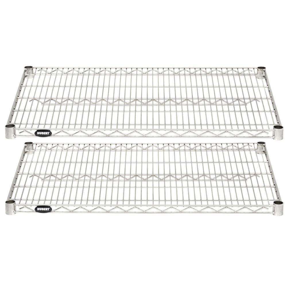 HUBERT® Soft Silver Wire Shelf Pack - 36"L x 18"D x 1"H