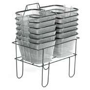 Mini Mesh Hand Basket Set with Metal Stand - 18"L x 6 1/4"W x 25 1/4"D