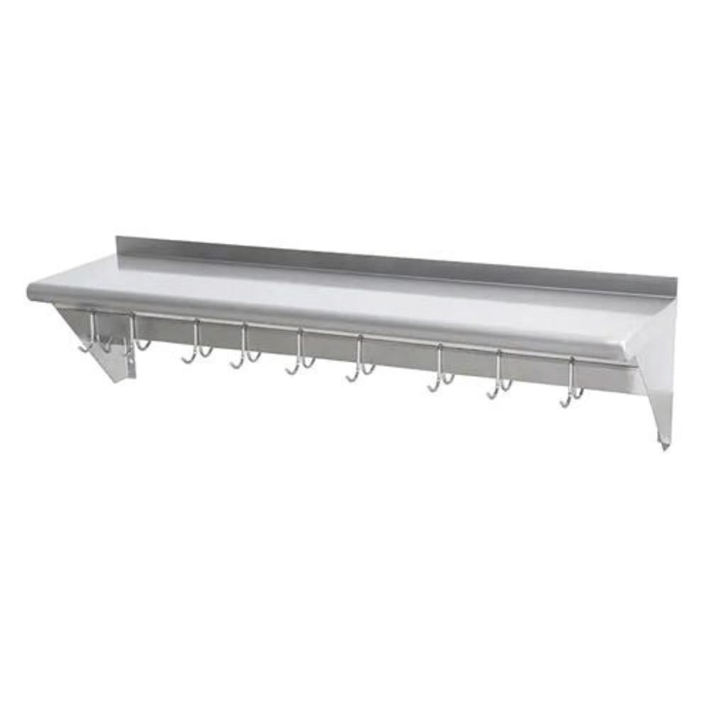 CenPro 29N-071 Stainless Steel Wall-Mounted Single-Line Pot Rack With ...