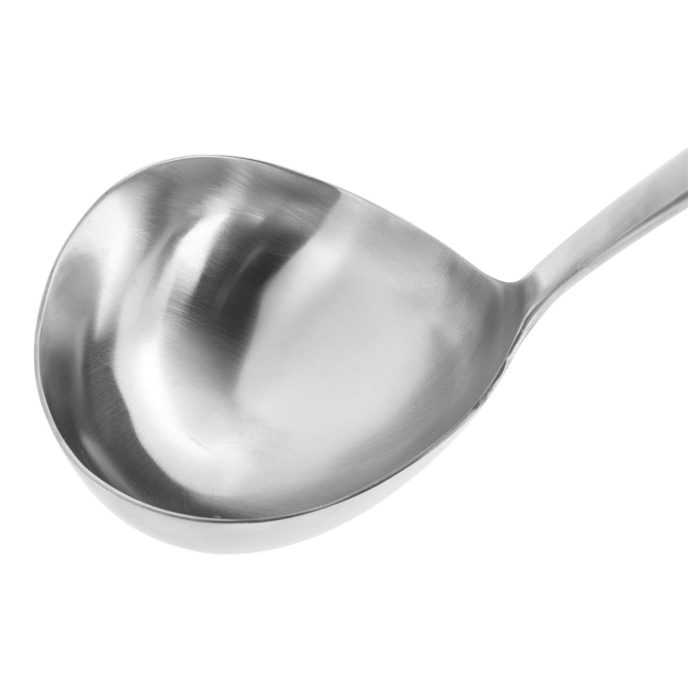 white soup ladle spoon