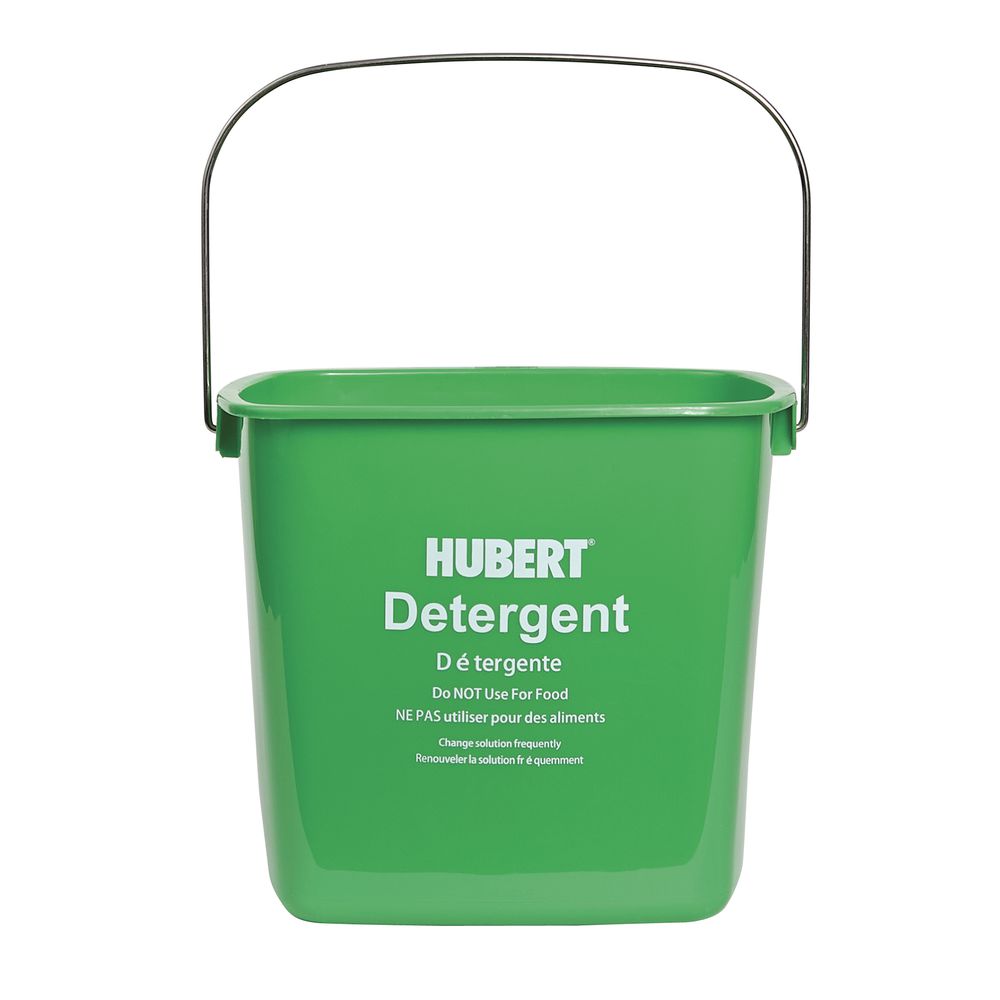 HUBERT® Polyethylene Cleaning Bucket, Green, 6 qt