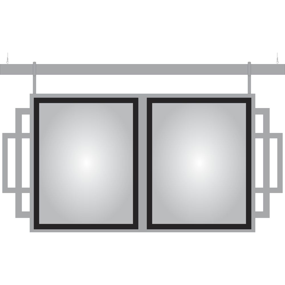 Expressly HUBERT® Sintra Plastic Matte Silver Hanging Mount Menu Board ...