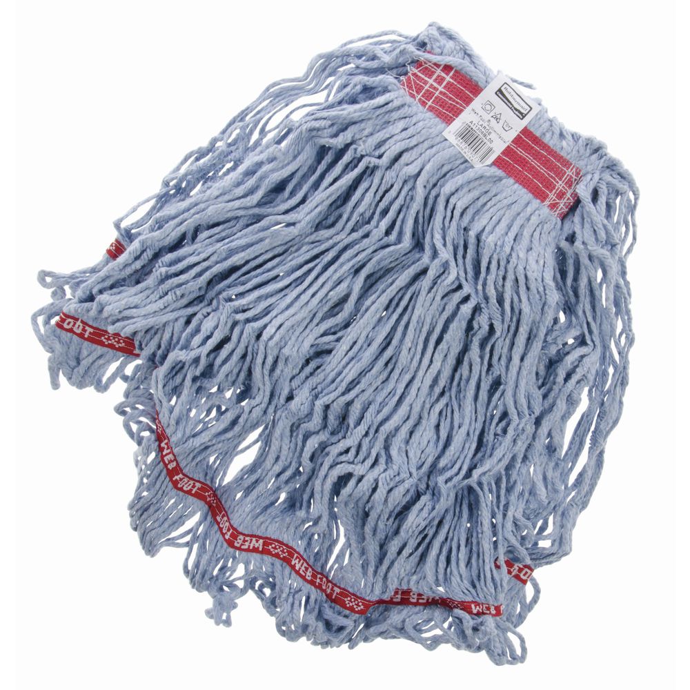 Rubbermaid 12 oz Blue Web Foot® Mop Head With 1"W Head Band