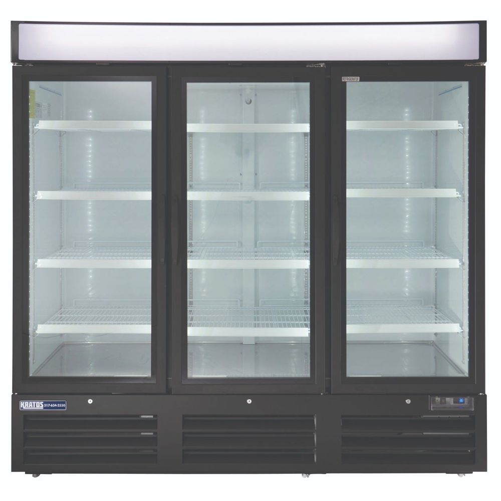 Kratos 69K-811 Commercial Swing Glass Door Merchandiser, 3 Door - 81"L ...