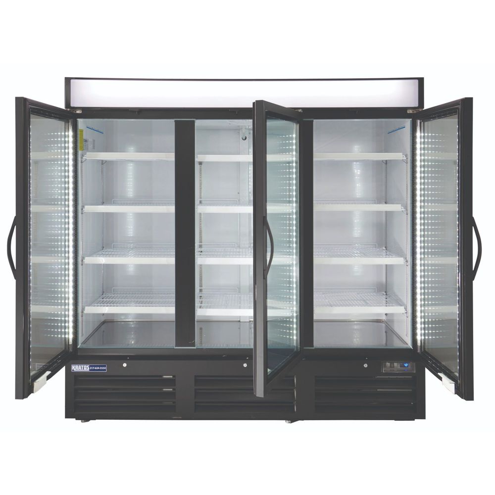 Kratos 69K-811 Commercial Swing Glass Door Merchandiser, 3 Door - 81"L x 32"W x 79"H