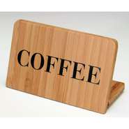 Cal-Mil Bamboo Beverage Sign Easel "Coffee" 2 1/2"H x 3 1/2"L x 1 3/4"D