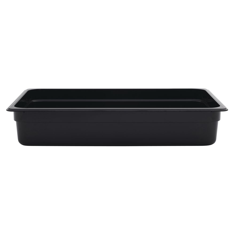 HUBERT® Full-Size Polycarbonate Cold Food Pan, Black - 20 7/8"L x 12 7/ ...
