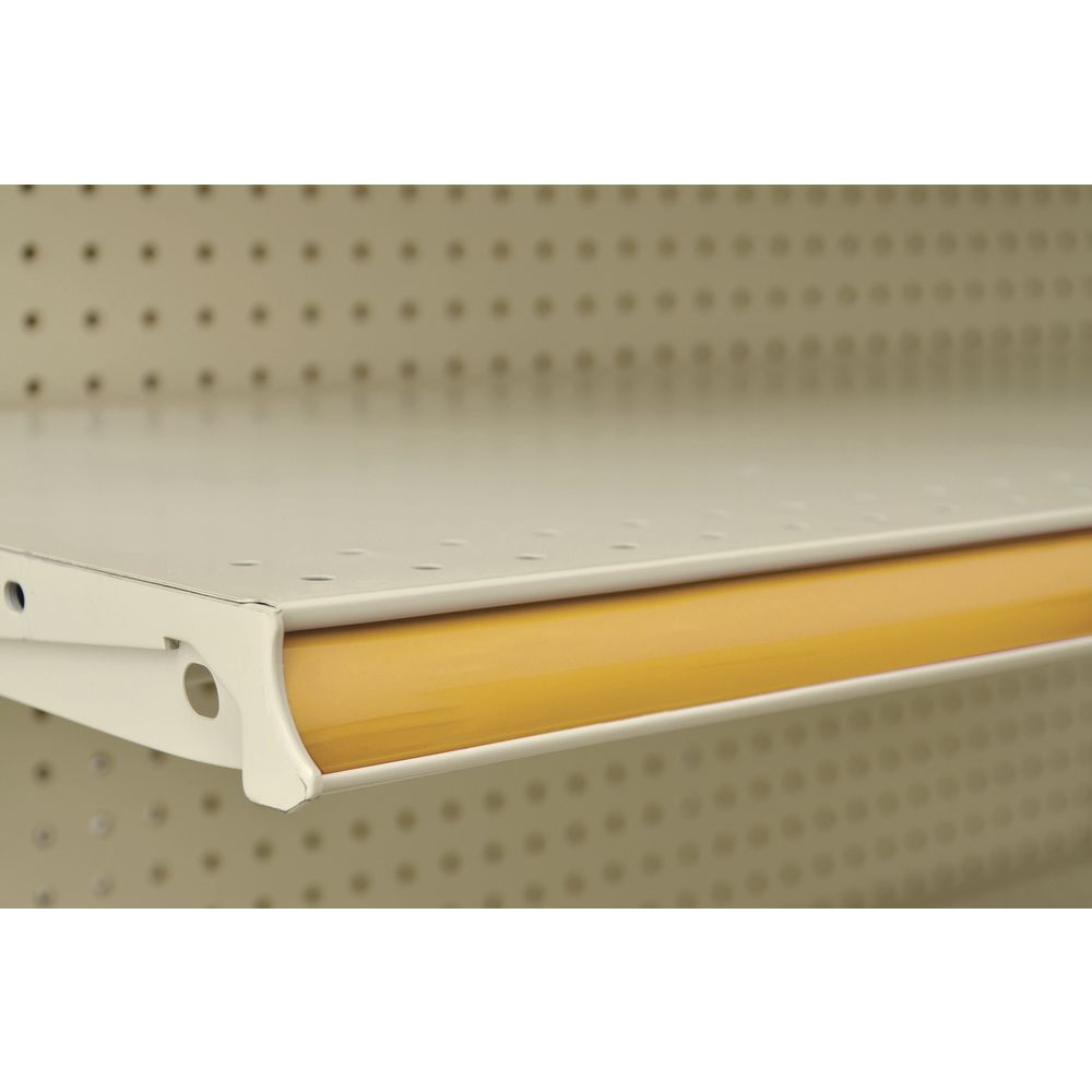 Edge View™ Black Plastic C-Channel Clip-In Shelf Molding - 48"L x 1 1/4"H