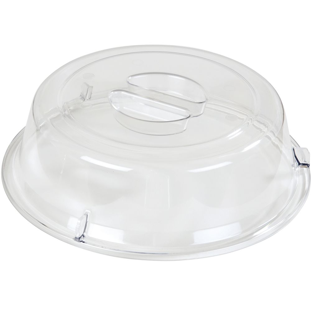 Carlisle Clear Polycarbonate Plate Cover - 9 3/8"Dia x 2 9/16"H