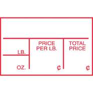 White Price Per Pound Multi-Purpose Price Tag Labels Red Imprint - 2"L ...