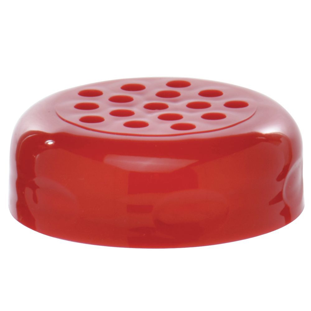 Tablecraft® 6/8 oz Black Plastic Slotted Shaker Top