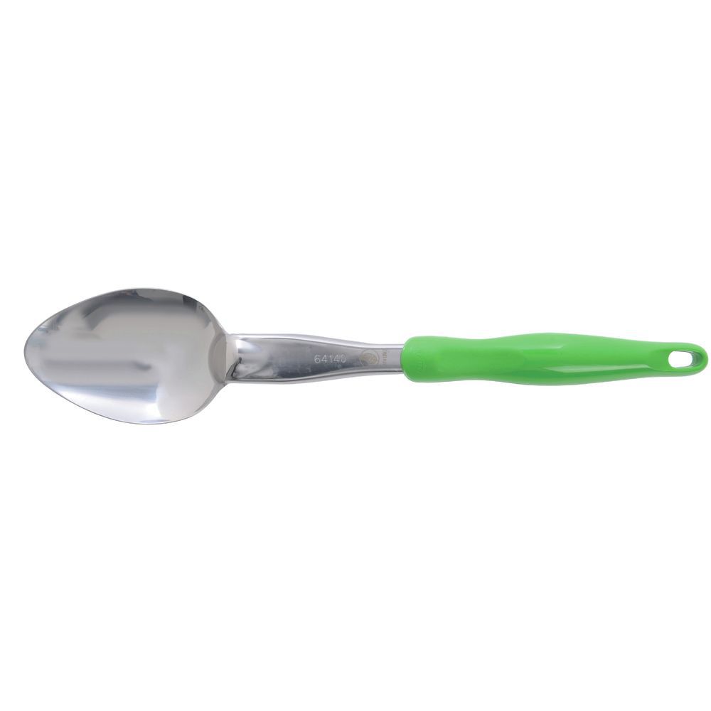 Vollrath Jacob's Pride™ Stainless Steel Solid Basting Spoon with Green ...