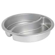 Expressly Hubert® Stainless Steel Round Divided Food Pan, 15 2/5Dia x 2 ...