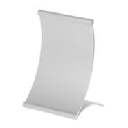 Concurva Matte Silver Metal Curved Sign Holder - 4"L x 6"H