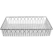 HUBERT® Rectangular Nickel Powder-Coated Steel Wire Basket - 24"L x 18 ...