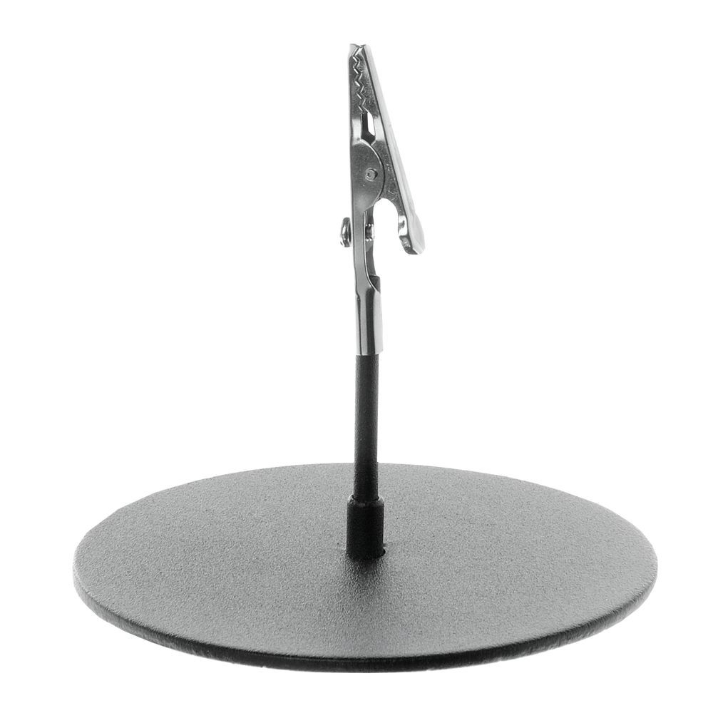 Kost Klip Black Metal Sign Holder With Contour Base And Clear Sleeve - 6"H