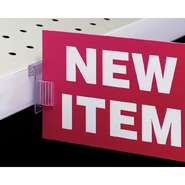 ClearVision® Clear Plastic Clip-On Flag Sign Holder - 3/4"L x 1 1/4"H