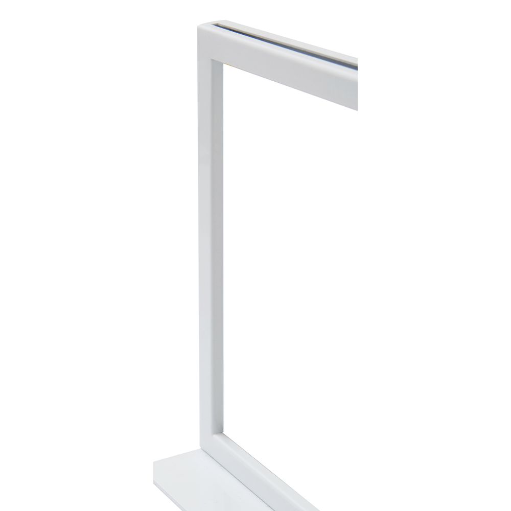 White Metal Sign Frame for 9'W x 9"H Signs w/ 3"D Base