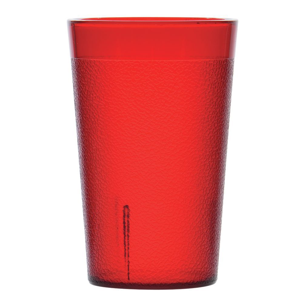 Carlisle® Stackable™ 12 oz Ruby Red SAN Plastic Pebbled Tumbler