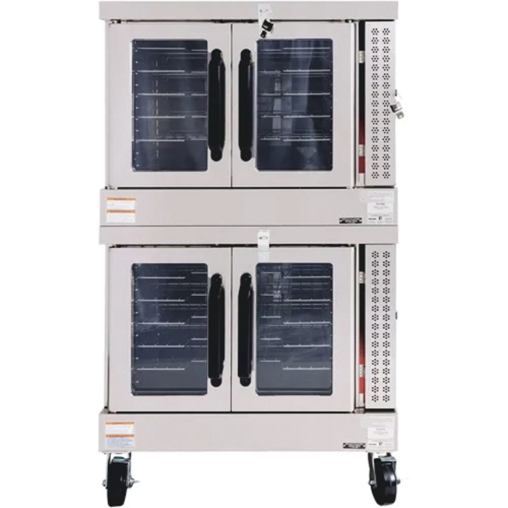 Vulcan VC44GD Double-Deck Gas Convection Oven with Casters, Natural Gas