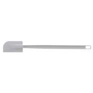 HUBERT® White Plastic Flat Blade Spatula with Polystyrene Handle - 16 3/4"L
