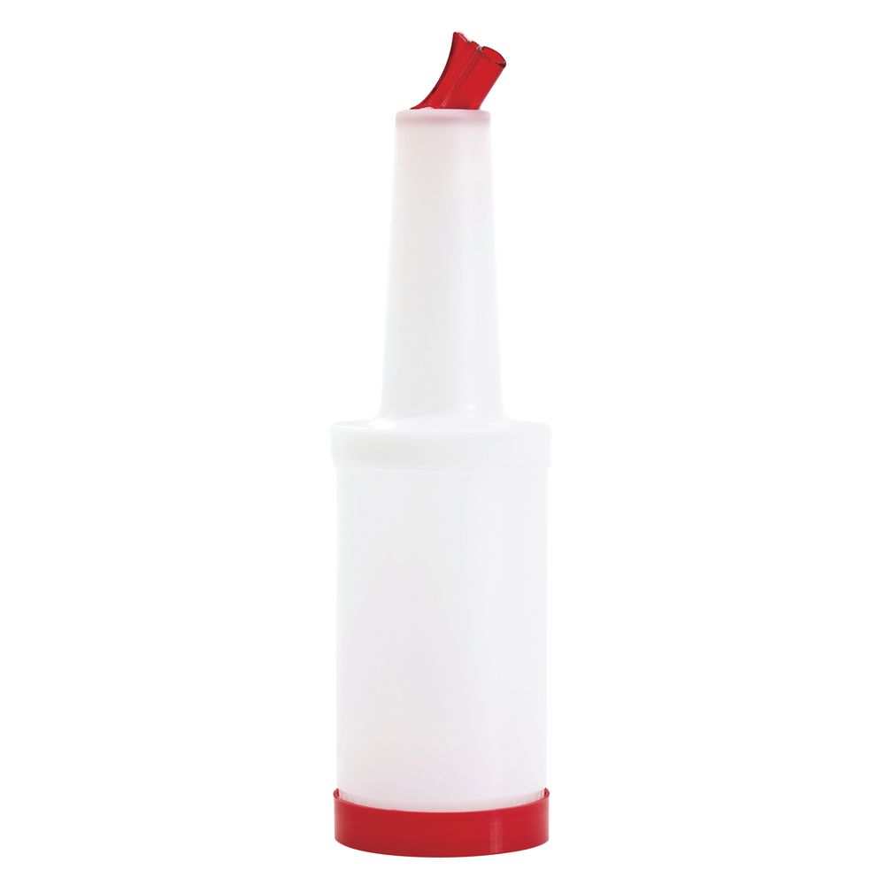 HUBERT® Polyethylene Plastic Pour Bottle, Red - 3 1/2"Dia x 13 1/2"H
