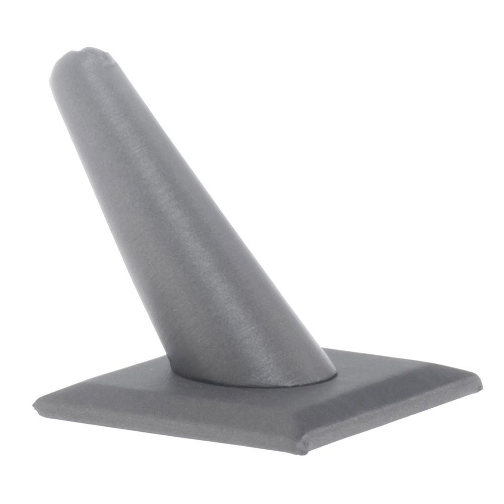 Steel Gray Leatherette Single Ring Post
