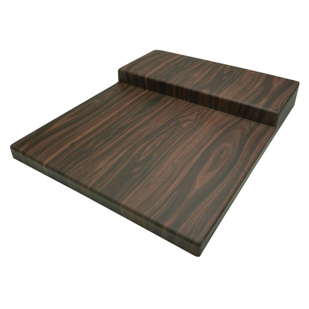 HUBERT® 2-Step Black ABS Bulk Riser - 24"L x 15 3/4"W x 16"H