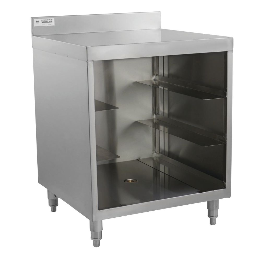 Kratos 32L-066 Stainless Steel Flat-Top Glass Rack Storage Unit - 23"W ...