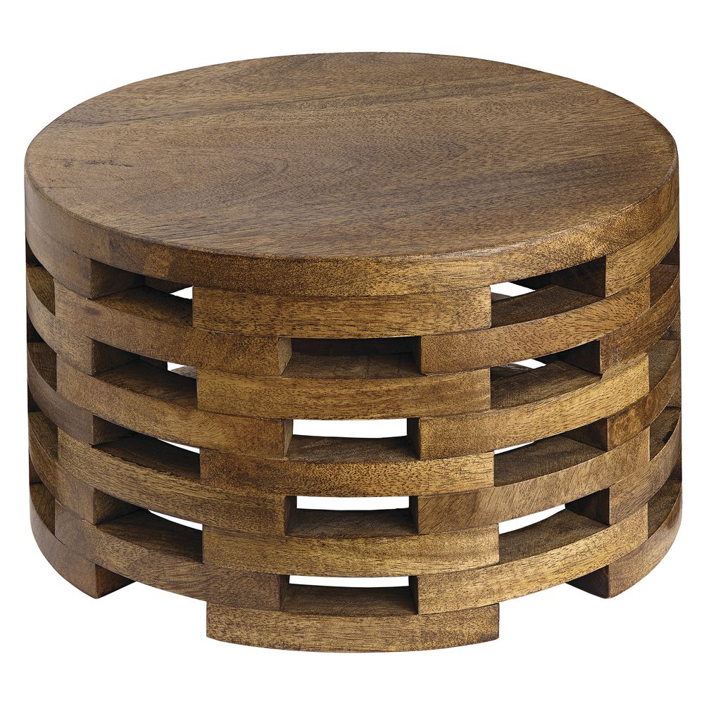 HUBERT® Rift Blonde Mango Wood Riser - 12"L x 12"W x 5"H