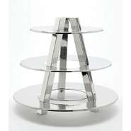 American Metalcraft Hammered 3-Tier Stainless Steel Buffet Server - 23 ...