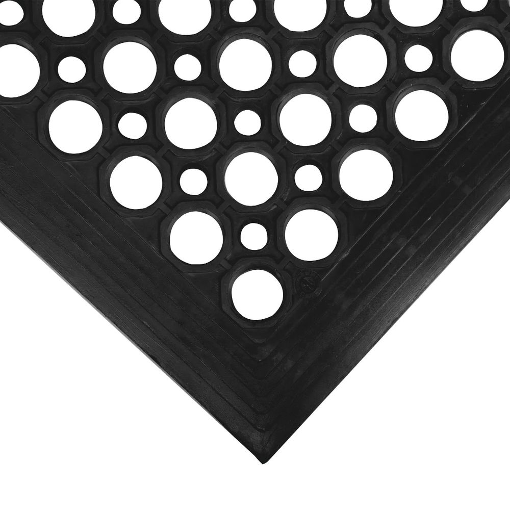 Cactus Mat Black VIP Topdek Junior Anti-Fatigue Rubber Floor Mat, 3'L x ...