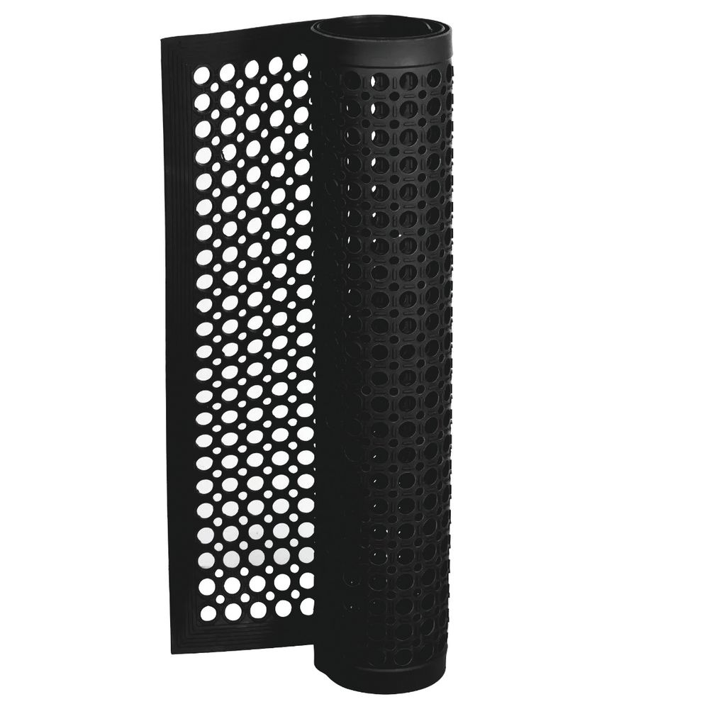 Cactus Mat Black VIP Topdek Junior Anti-Fatigue Rubber Floor Mat, 3'L x ...
