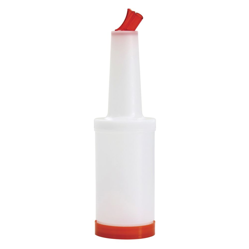 HUBERT® Polyethylene Plastic Pour Bottle, Orange - 3 1/2"Dia x 13 1/2"H