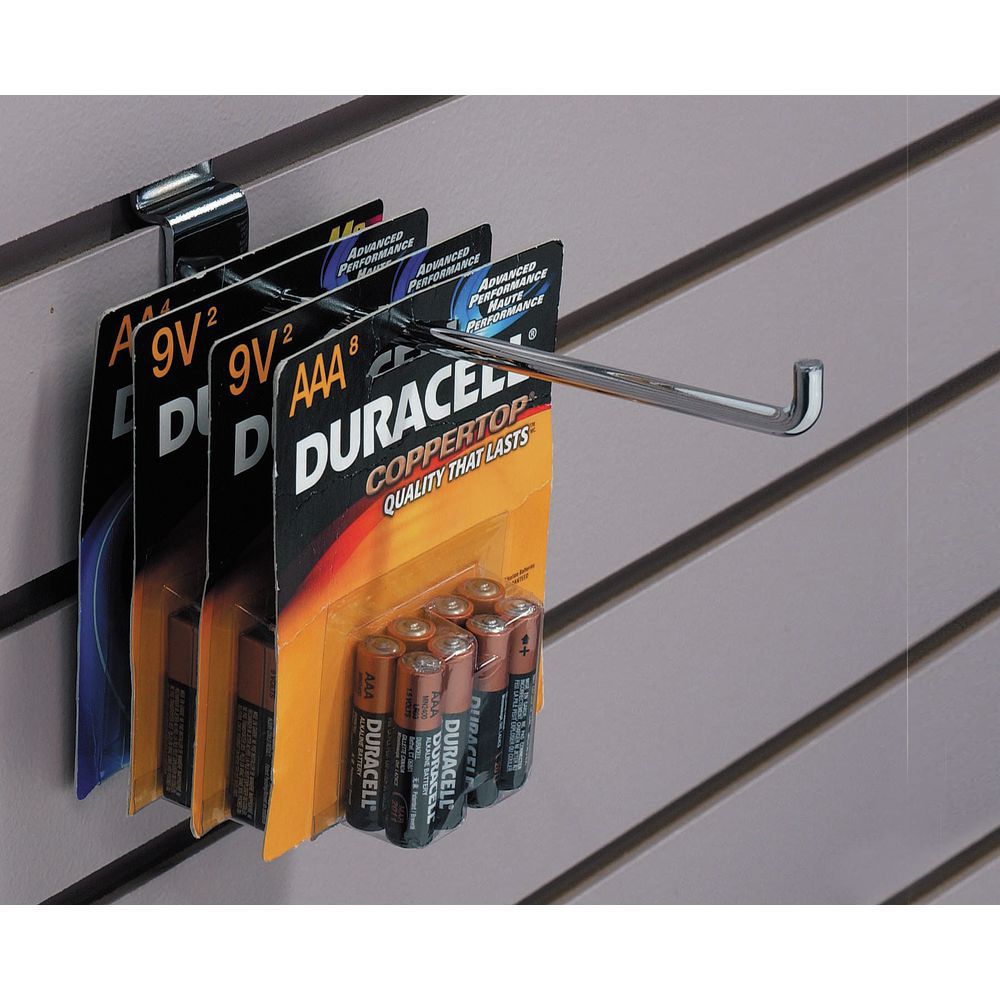 8"L Slatwall Hook with 90 Degree Tip