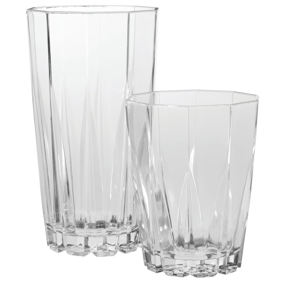 CreativeWare 12 & 19 1/2 Oz. Clear Acrylic Tumbler Set, 12/Set