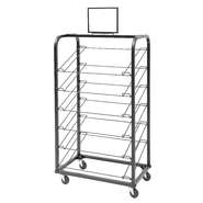 HUBERT® Black Wire 6-Tray Display Rack - 26"L x 18"W x 60"H