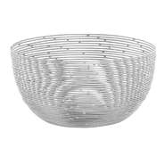 Expressly HUBERT® Round Silver Wire Basket - 7 7/8"Dia x 3 3/4"H